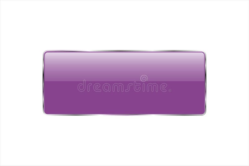 Vector Illustration of a Banner Button with a Reflection and Metallic ...