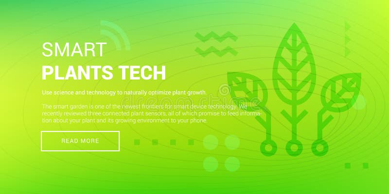 Hi-tech Smart Plants Tech stock vector. Illustration of vector - 111375035