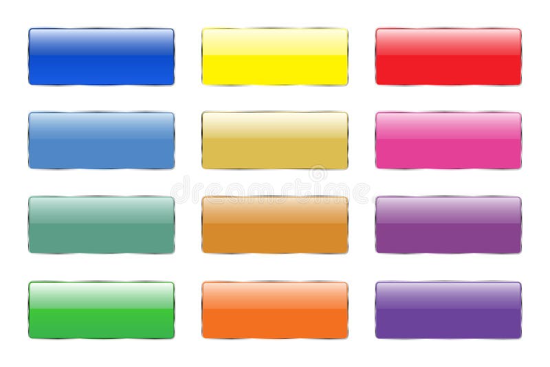 Vector Illustration of a Banner Set with a Reflection and Metallic ...