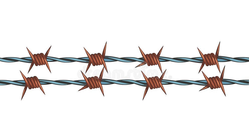Vector Illustration of Barbed Wire Design for Creative Projects Stock ...