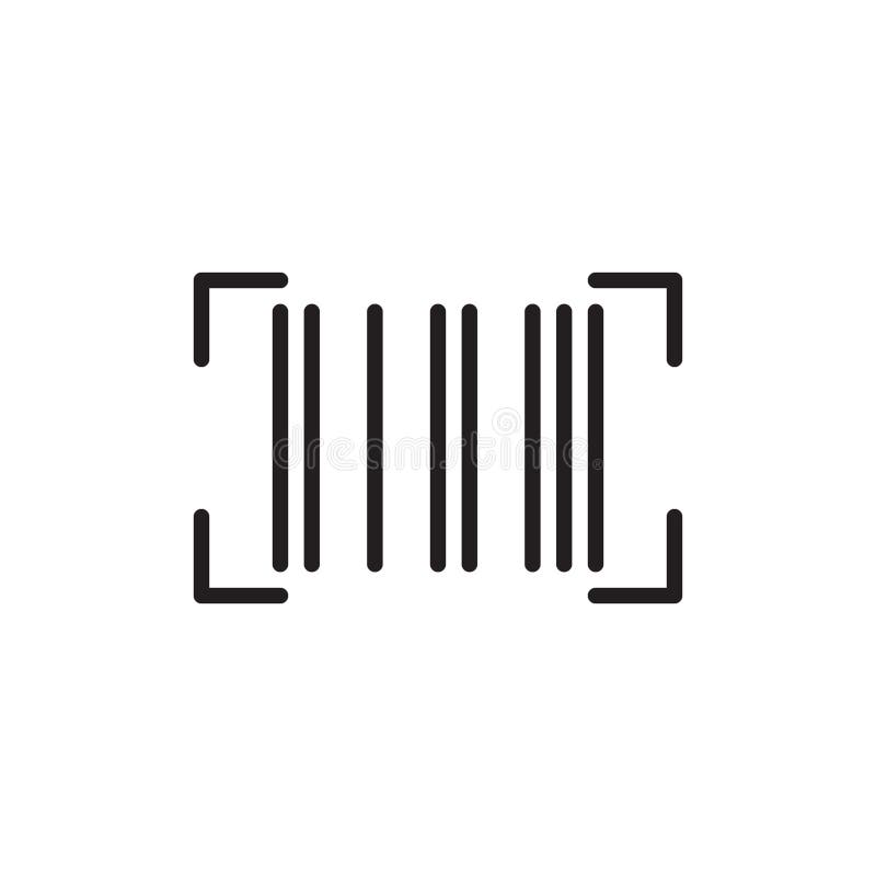 Vector Illustration of Barcode Icon with Outline Style. Suitable for ...