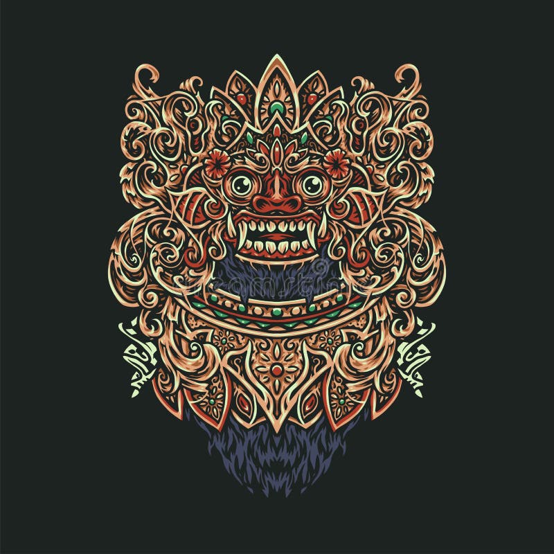 Vector Illustration of Barong Bali, Vector Illustration Stock Vector ...