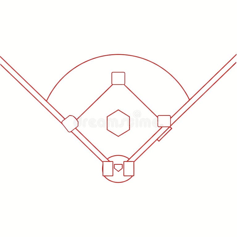 Vector Illustration of Baseball Bases Layout Stock Illustration ...