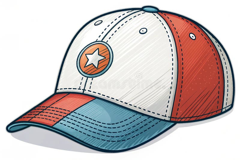 Vector Illustration of Baseball Cap Stock Illustration - Illustration ...