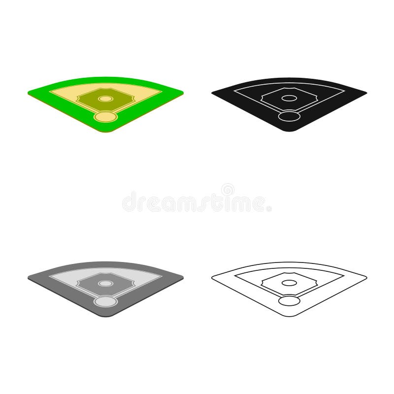 Vector Illustration of Baseball and Field Icon. Set of Baseball and ...