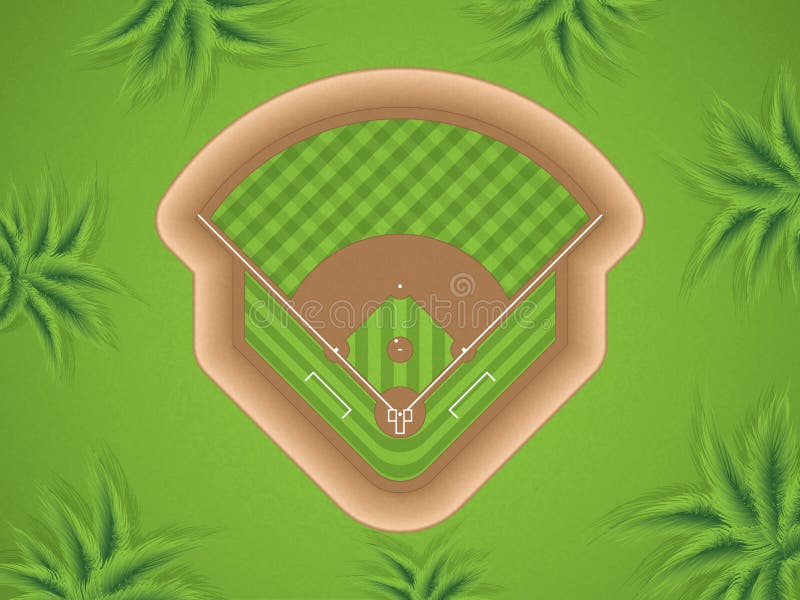 Vector Baseball Field stock illustration. Illustration of lines - 37216764