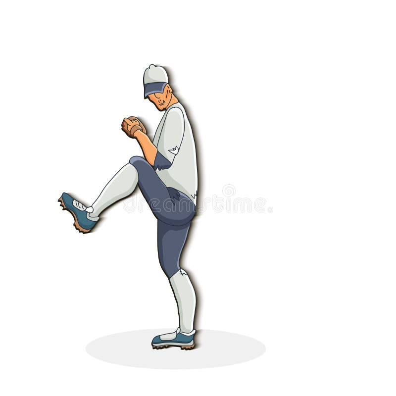 Baseball Player Pitcher Throwing Cartoon Stock Illustrations – 280 ...