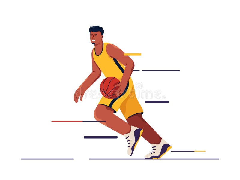 Basketball Motion Simple Line Logo Vector Stock Vector - Illustration ...
