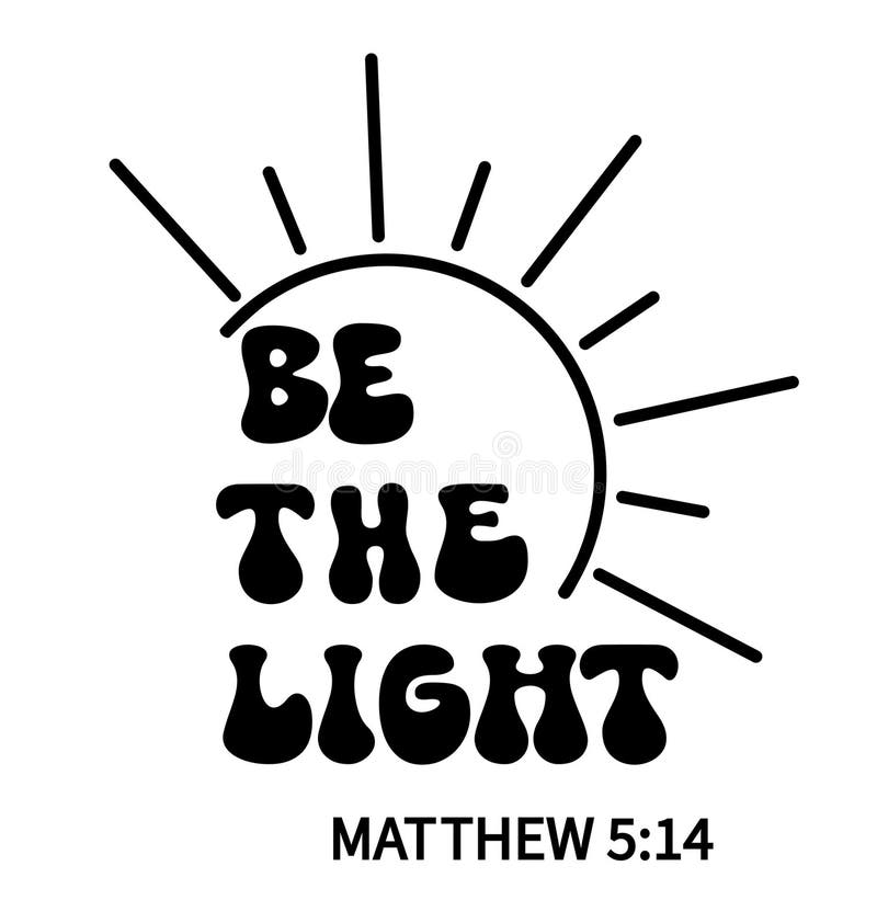 Vector Be the Light. stock vector. Illustration of logo - 334183151
