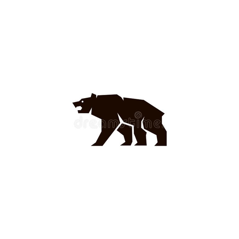 Vector Illustration of a Bear for an Icon, Symbol or Logo Stock Vector ...