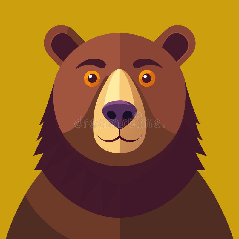 Vector Illustration of Bear Simple Illustration Stock Vector ...