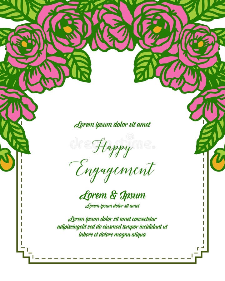 Vector Illustration Beautiful Floral Frame for Write a Invitation of ...