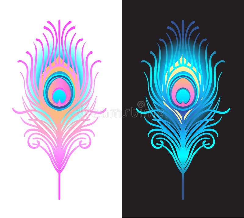 Peacock Feather Tattoo Stock Illustrations 2 239 Peacock Feather