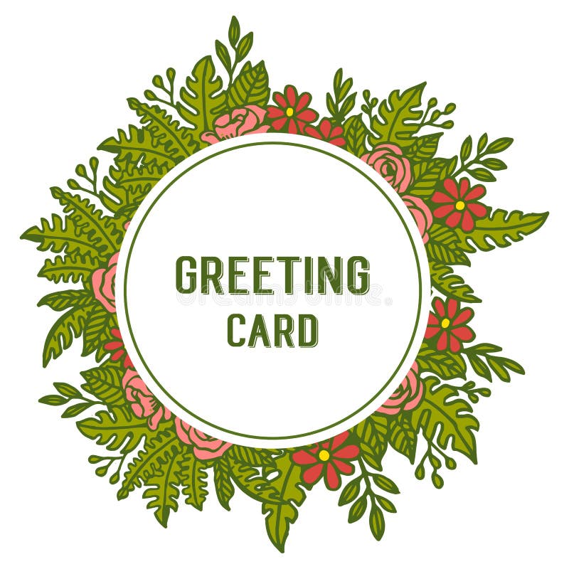 Vector Illustration Beautiful Rose Floral Frame Style with Writing of ...