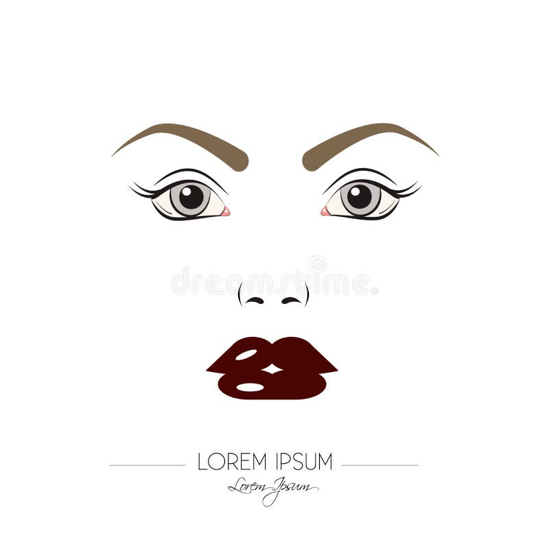 Vector Illustration Of Beautiful Woman Face Stock Vector Illustration