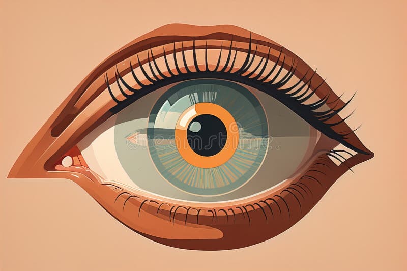 Vector Illustration of a Beautiful Woman S Eye. Ai Generative Stock ...