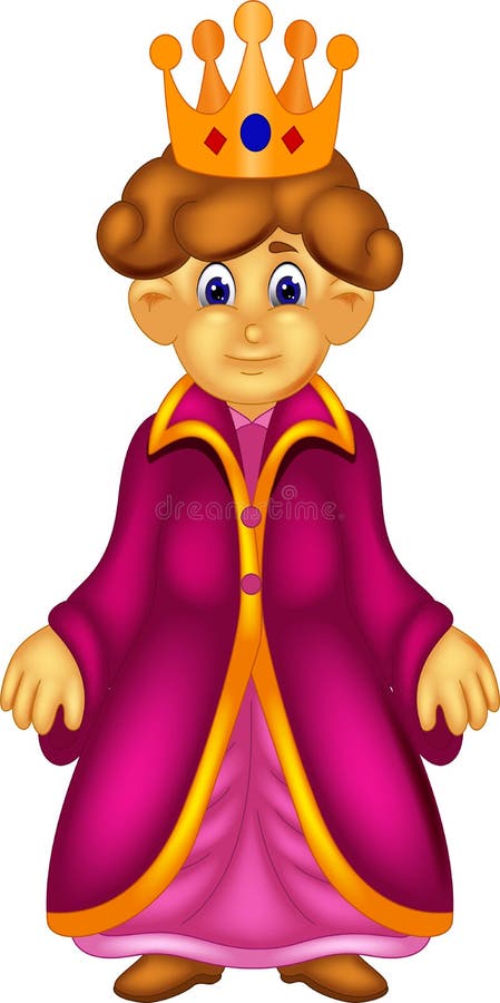 3D Queen Cartoon Design Sharing Happy Feeling Stock Illustration ...