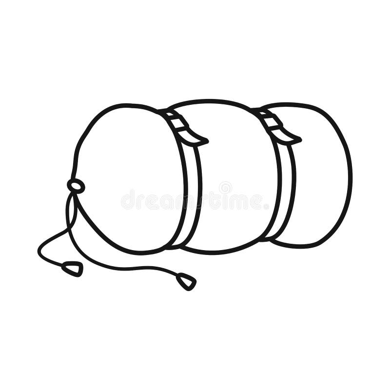 Vector Illustration of Bed and Roll Symbol. Graphic of Bed and Blanket ...