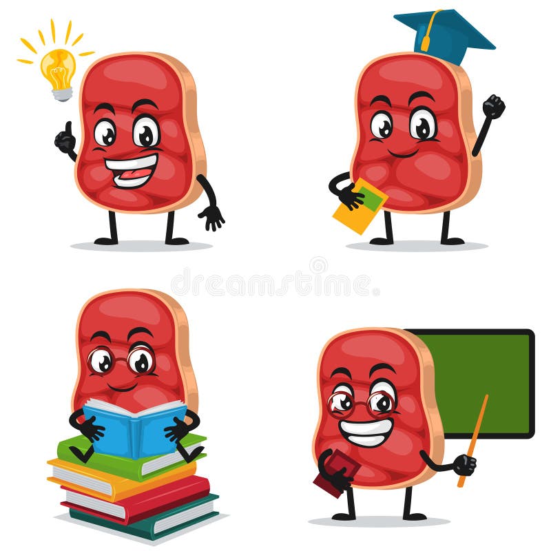 Vector Illustration of Beef Character or Mascot Stock Vector ...