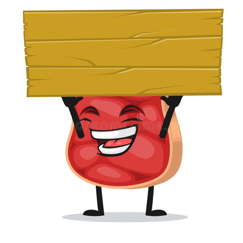 Vector Illustration of Beef Character or Mascot Stock Vector ...