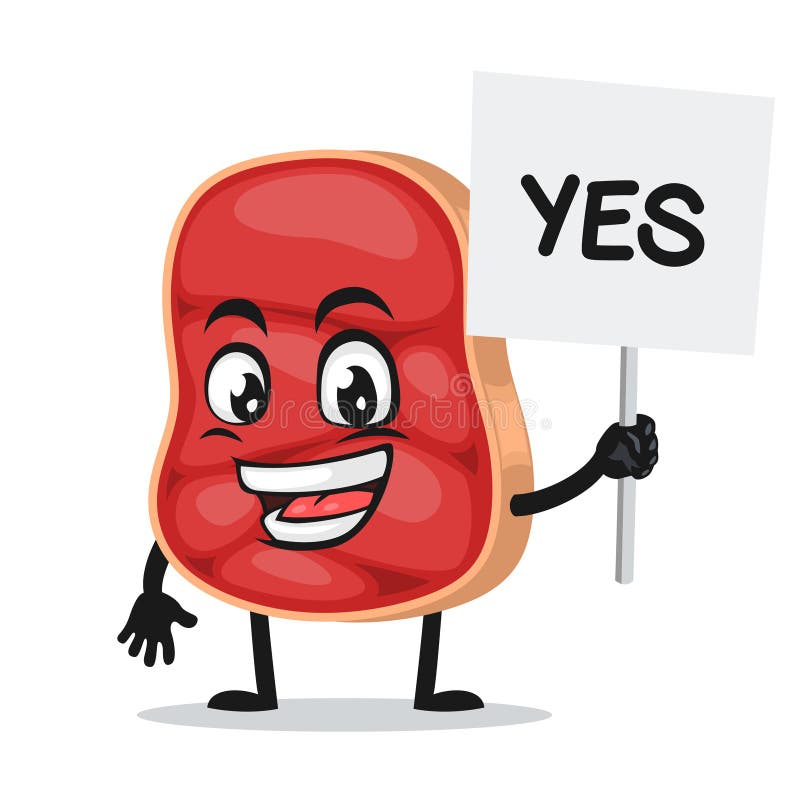 Vector Illustration of Beef Character or Mascot Stock Vector ...