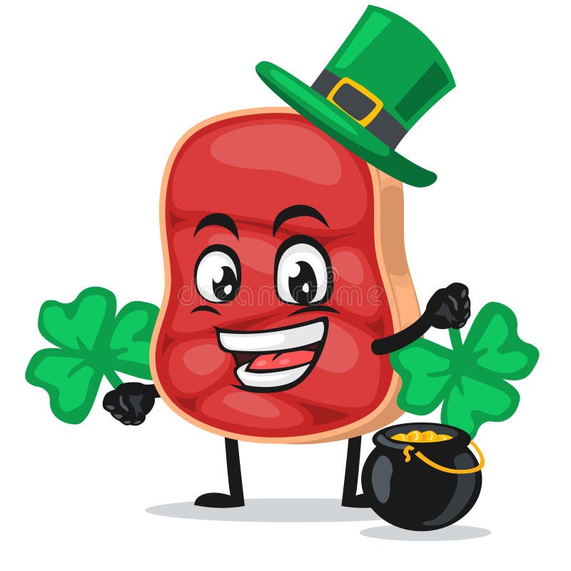 Vector Illustration of Beef Character or Mascot Stock Vector ...
