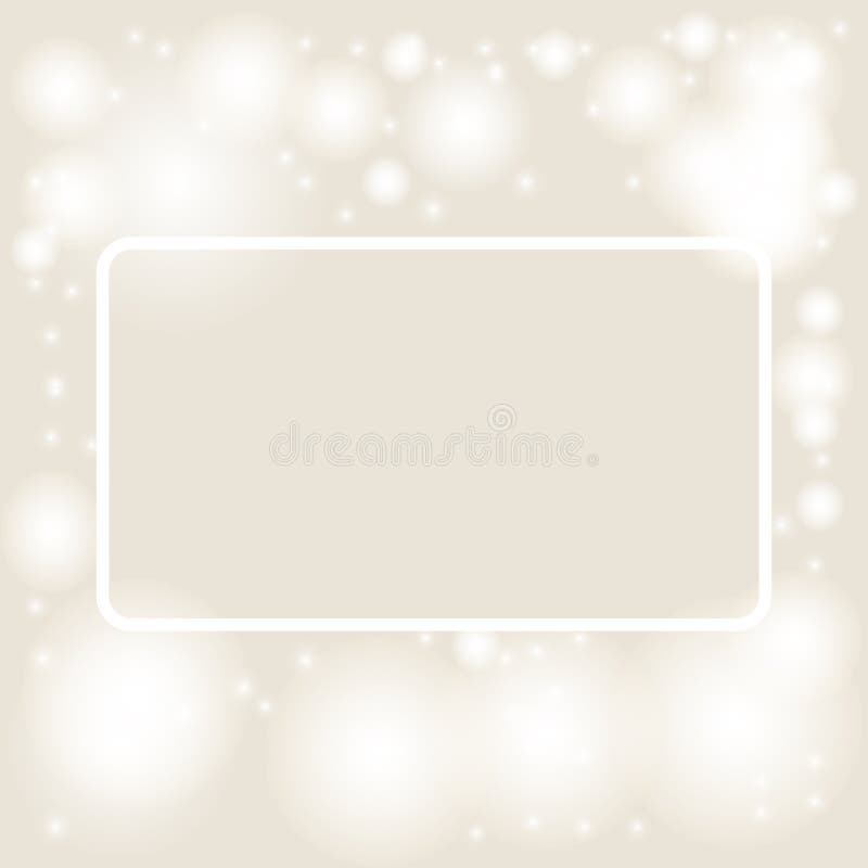 Beige Background with Bokeh and Lights and Frame for Text for Festive ...