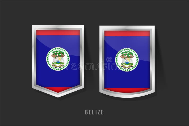 Vector Illustration of Belize Flag.Logo and Symbol of Belize Flag with ...