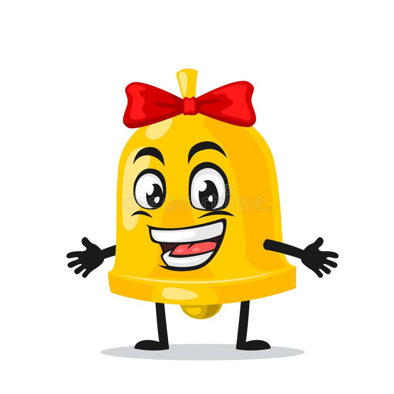 Vector Illustration of Bell Mascot or Character Stock Illustration ...