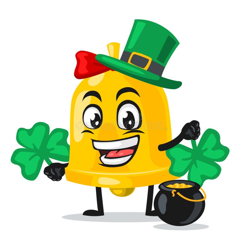 Vector Illustration of Bell Mascot or Character Stock Illustration ...