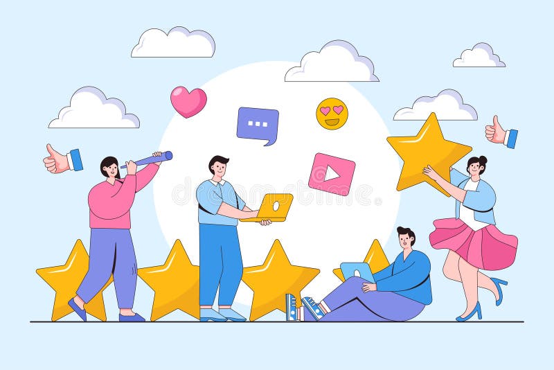 Vector Illustration of Best Estimate of Performance, Score of Five ...