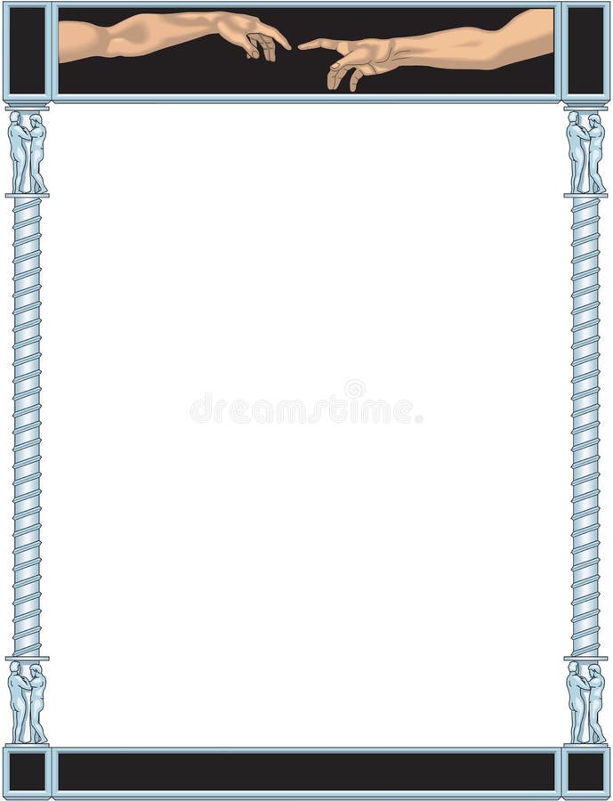 Creation Border Vector Illustration Stock Vector - Illustration of adam ...
