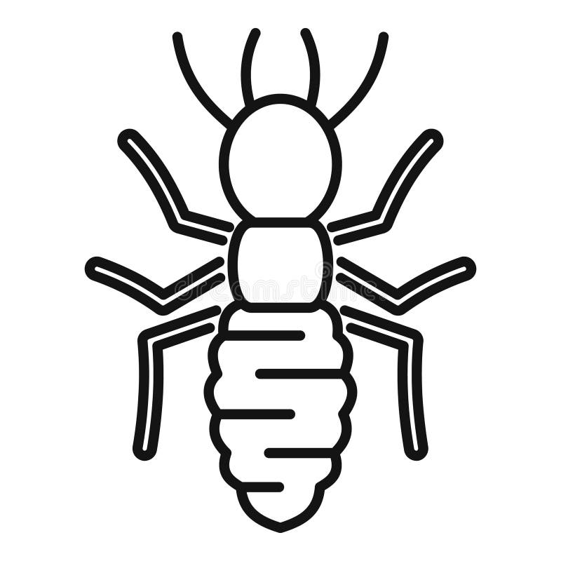 Big Termite Insect Spreading Its Legs Icon Thin Line Vector Stock ...