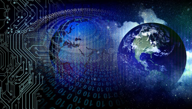 Digital Technology World. Business Virtual Concept. Global Network ...