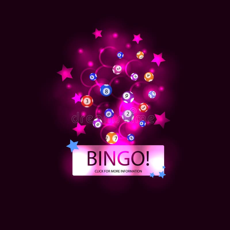 Vector Illustration BINGO! Winner Concept Shining Background, Glow ...