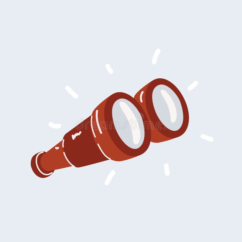 Vector Illustration of Binoculars Stock Vector - Illustration of zoom ...
