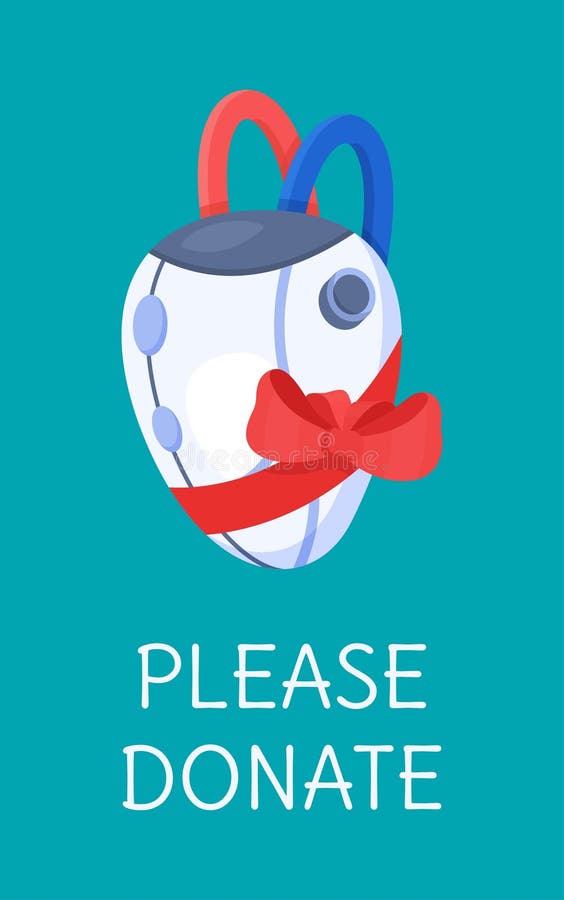 Vector Illustration of a Bionic Heart Isolated on a Blue Background ...