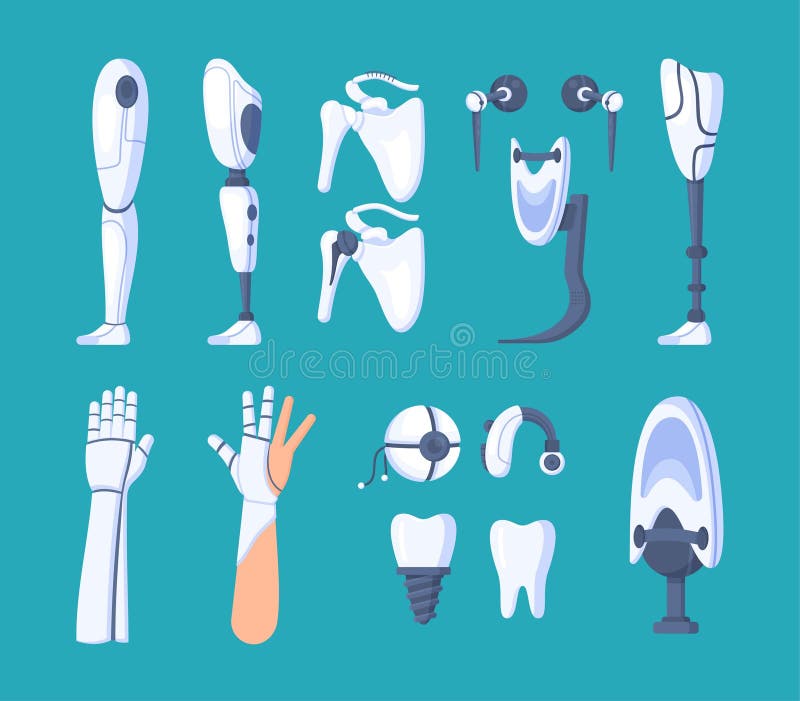 Vector Illustration of Bionic Prosthetics. Stock Vector - Illustration ...