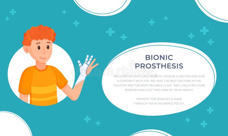 Vector Illustration Bionic Template. Concept of a Patient with a ...