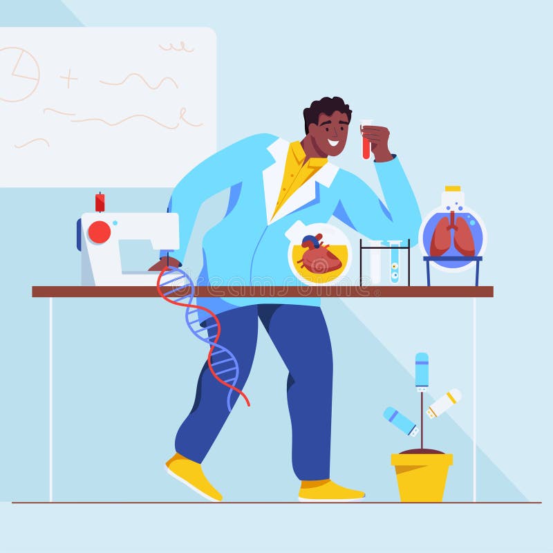 Vector Illustration of Biotech and Science Concepts. Character Design ...