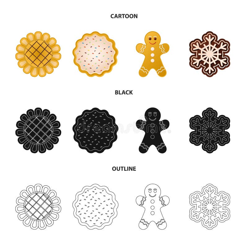 Vector Design of Biscuit and Bake Symbol. Set of Biscuit and Chocolate ...