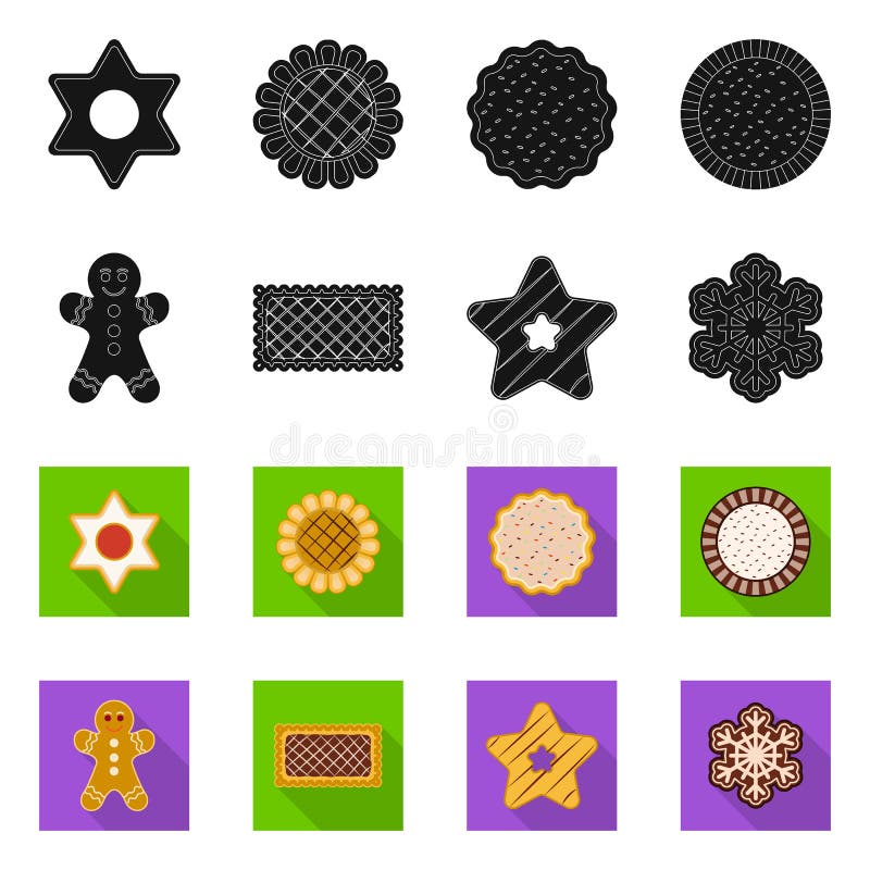 Vector Design of Biscuit and Bake Symbol. Set of Biscuit and Chocolate ...