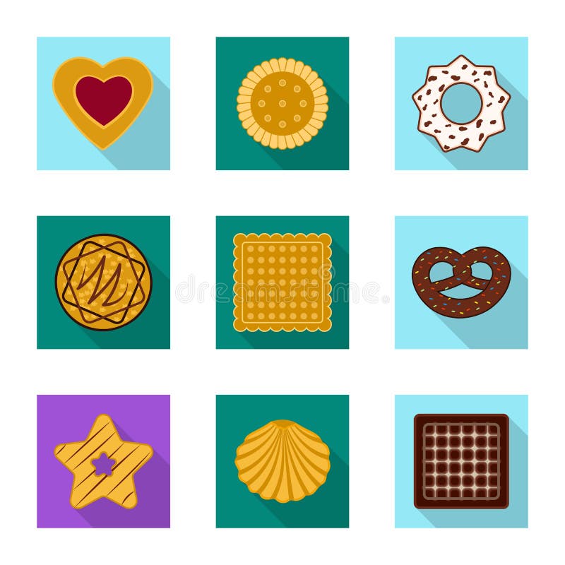 Vector Design of Biscuit and Bake Symbol. Collection of Biscuit and ...