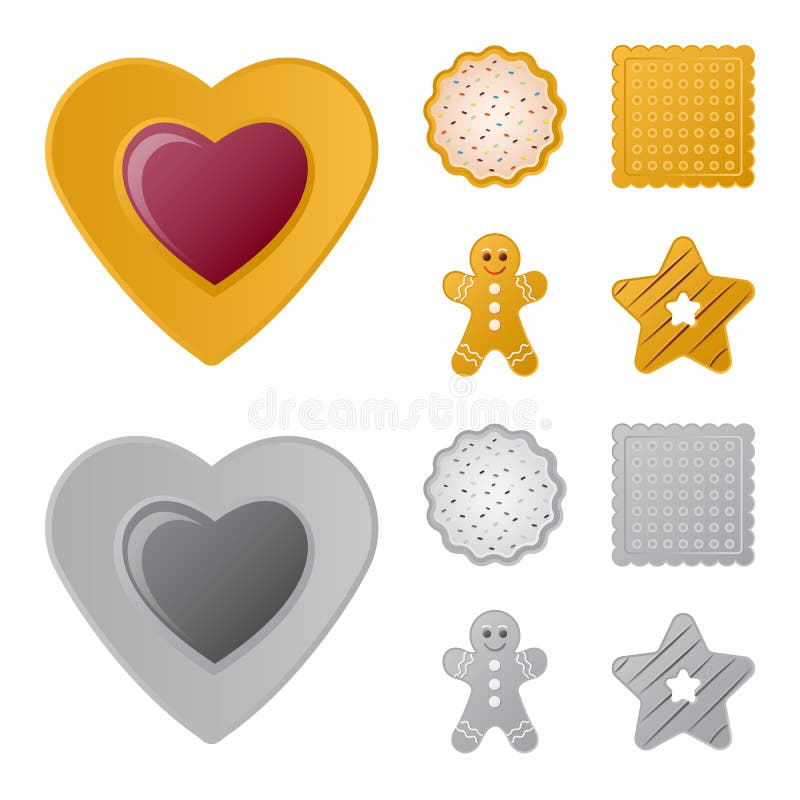 Vector Design of Biscuit and Bake Icon. Collection of Biscuit and ...