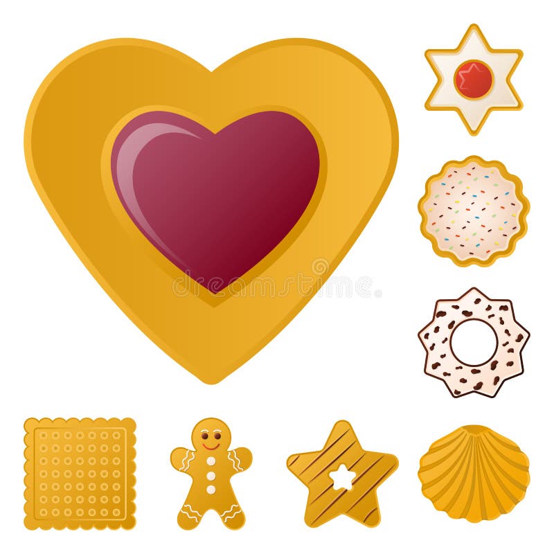 Vector Design of Biscuit and Bake Icon. Collection of Biscuit and ...