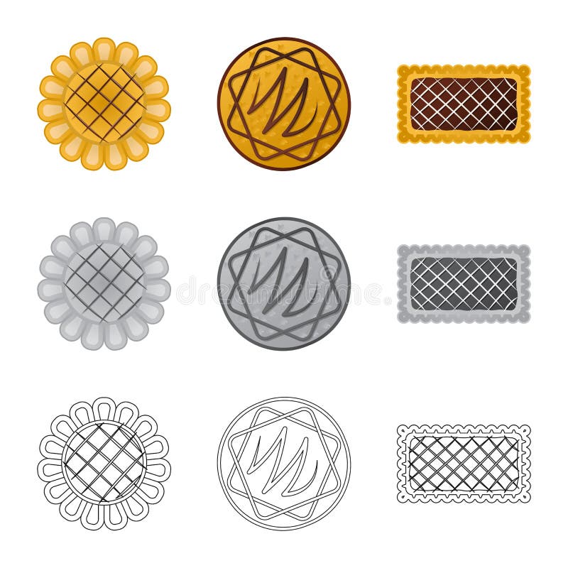 Vector Design of Biscuit and Bake Icon. Collection of Biscuit and ...