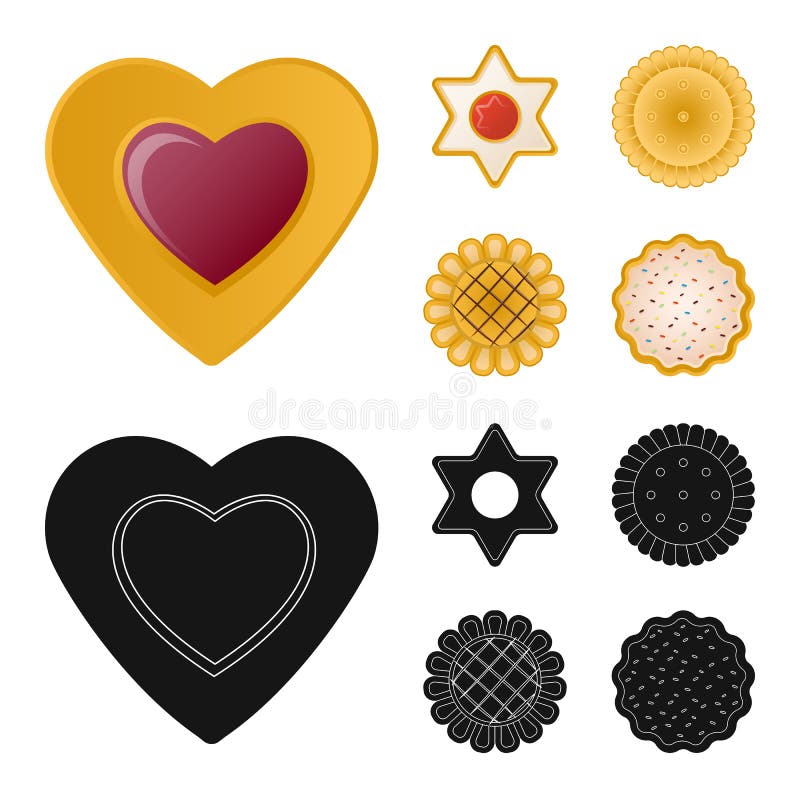 Vector Design of Biscuit and Bake Icon. Collection of Biscuit and ...