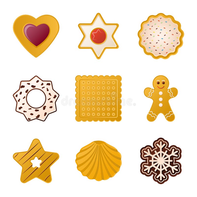 Vector Design of Biscuit and Bake Icon. Collection of Biscuit and ...