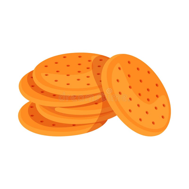 Vector Illustration of Biscuit and Cracker Symbol. Set of Biscuit and ...