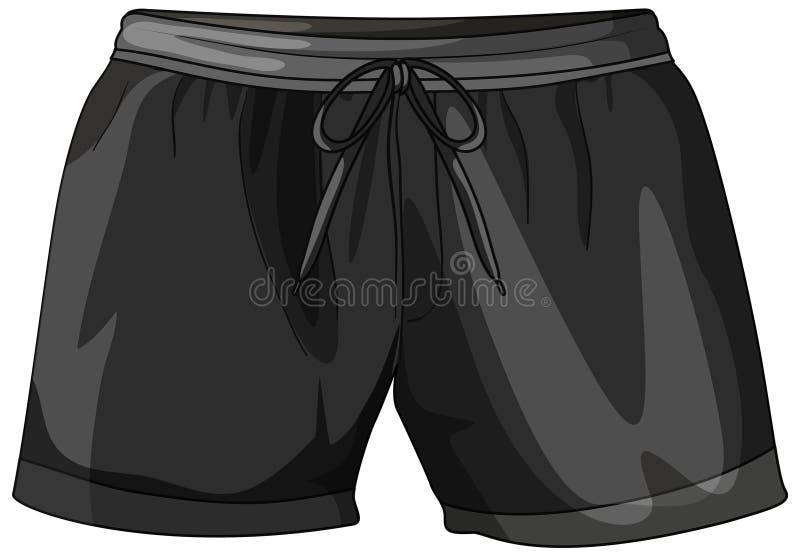 Vector Illustration of Black Athletic Shorts Stock Vector ...